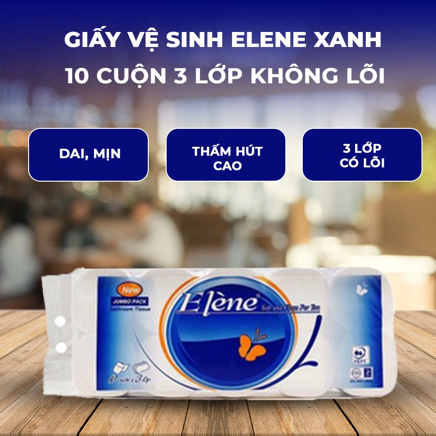Free Ship - Bịch 10 Cuộn Giấy Vệ Sinh Elene Không Lõi, Giấy 3 Lớp ...