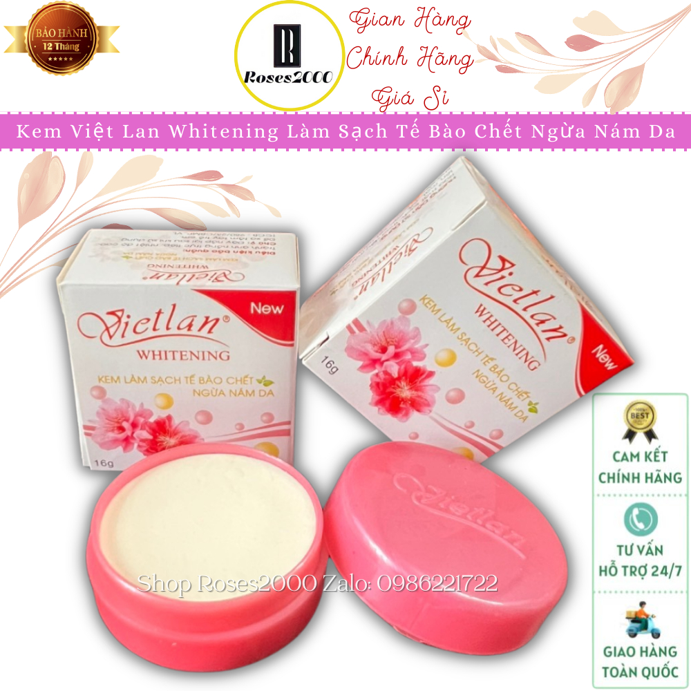Kem Việt Lan Whitening Làm Sạch Tế Bào Chết Ngừa Nám Da 16 Gram Việt ...
