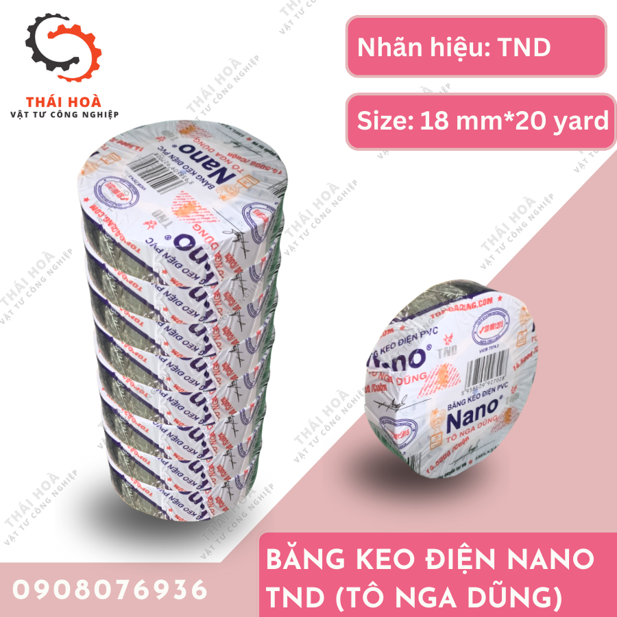 Băng Keo Điện NANO (Đen) Tô Nga Dũng (TND) 20 yard – Giá cây 10 cuộn | Shopee Việt Nam