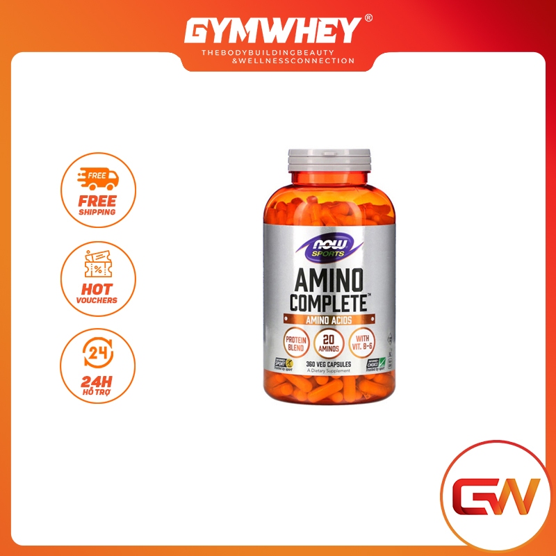 AMINO COMPLEX Phục Hồi Cơ Bắp Chống Dị Hóa Cơ Sau Tập Luyện Amino Axit NOW AMINO COMPLEX ...