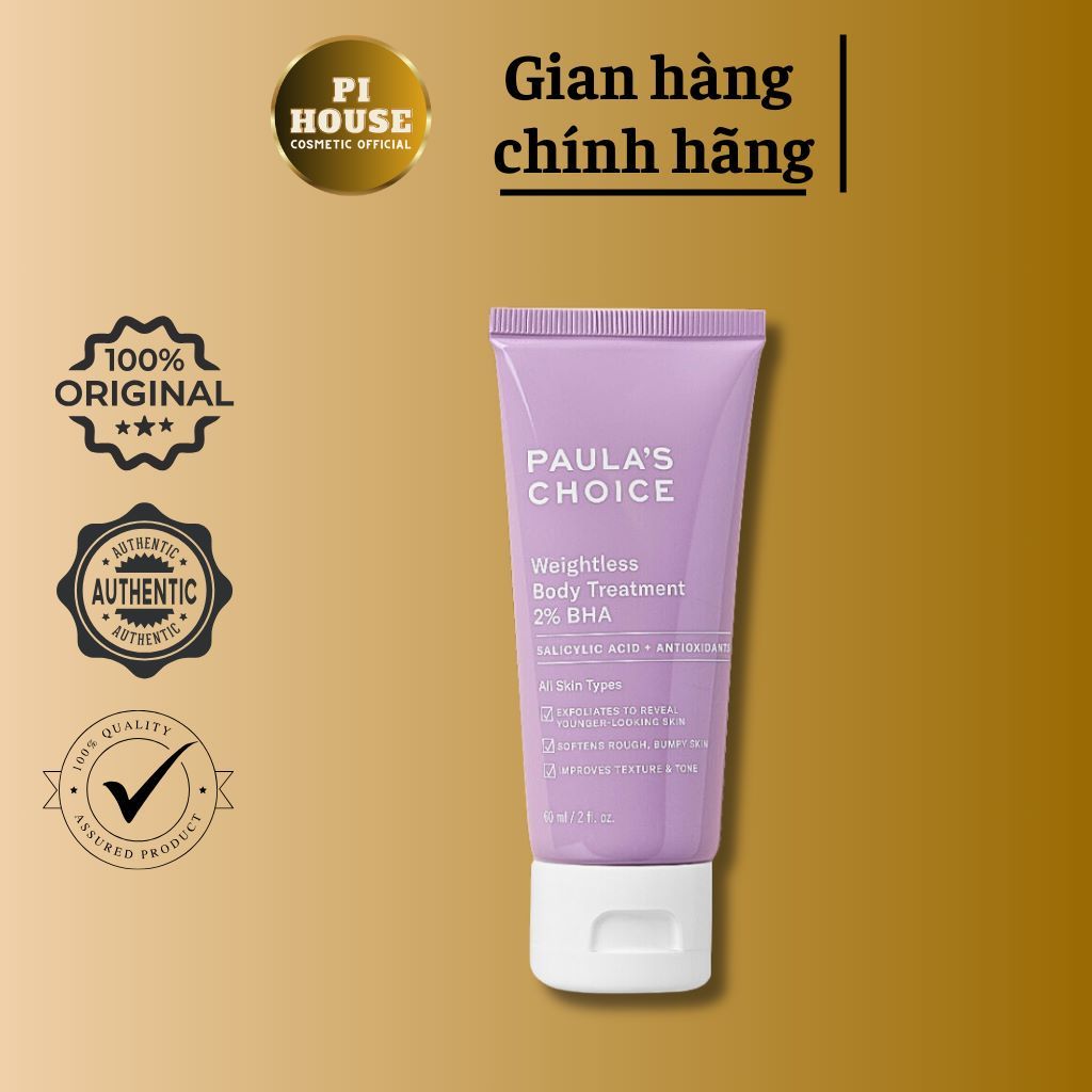 Kem dưỡng thể 2% BHA Paula's Choice Weightless Body Treatment Giúp ngừa ...