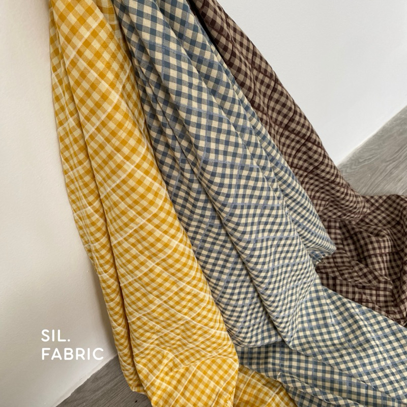 Thô cotton caro viền nhung ô 5 ly - Sil.fabric | Shopee Việt Nam