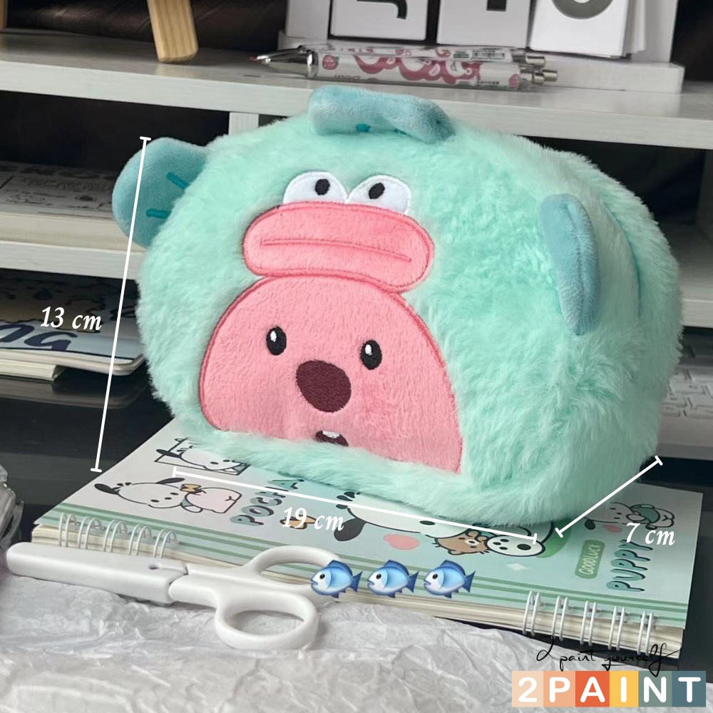 Hộp bút Loopy 1 ngăn sức chứa lớn lông mềm dễ thương 2Paint R23 ...