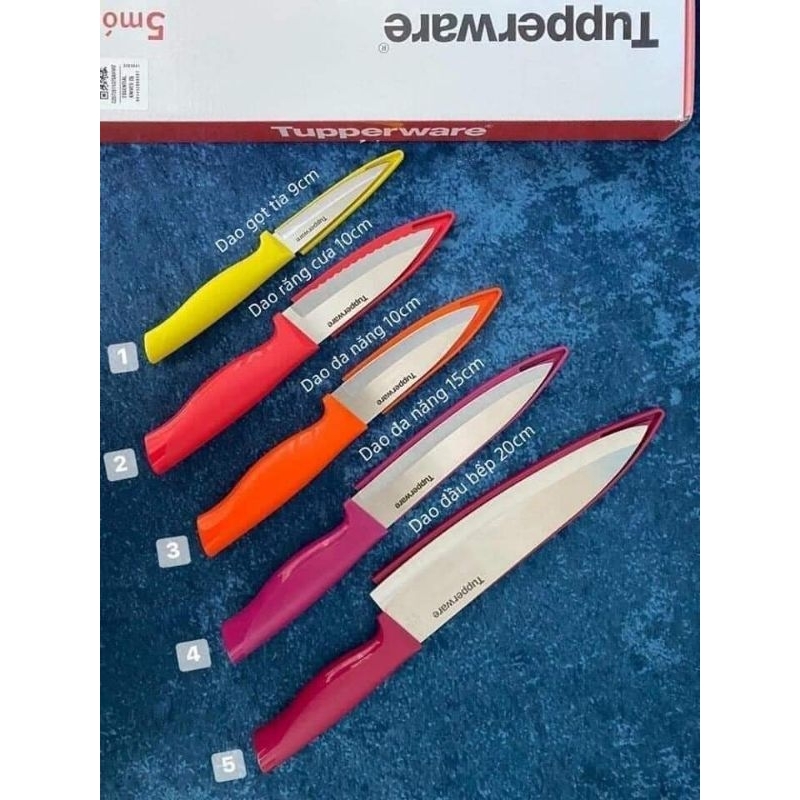 Bộ dao essential knives set 5 tupperware chính hãng | Shopee Việt Nam