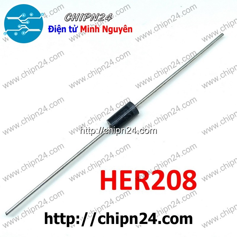 [10 con] (KG2) Diode HER208 DIP 2A 1000V [Diode xung] | Shopee Việt Nam