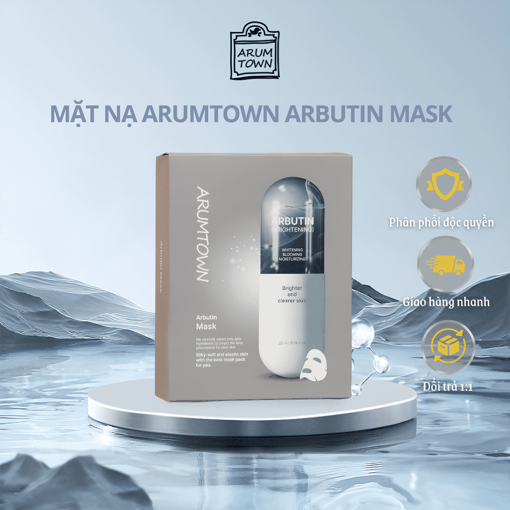 Hộp Mặt Nạ Arumtown Arbutin Mask Dưỡng Sáng, Đều Màu Da 23ml | Shopee ...