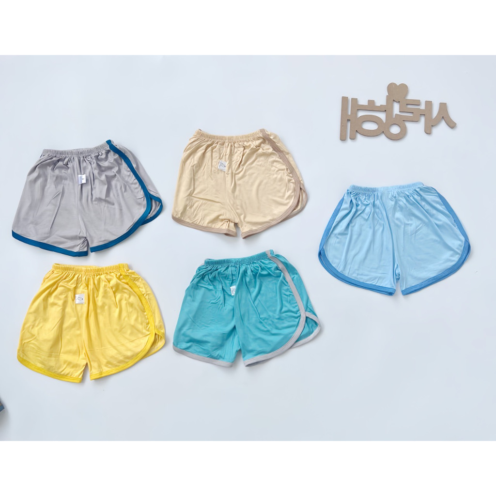 Quần Short đùi thun cho bé trai bé gái,quần đùi chục thun lanh, quần áo trẻ em hình trơn 6-16kg ...