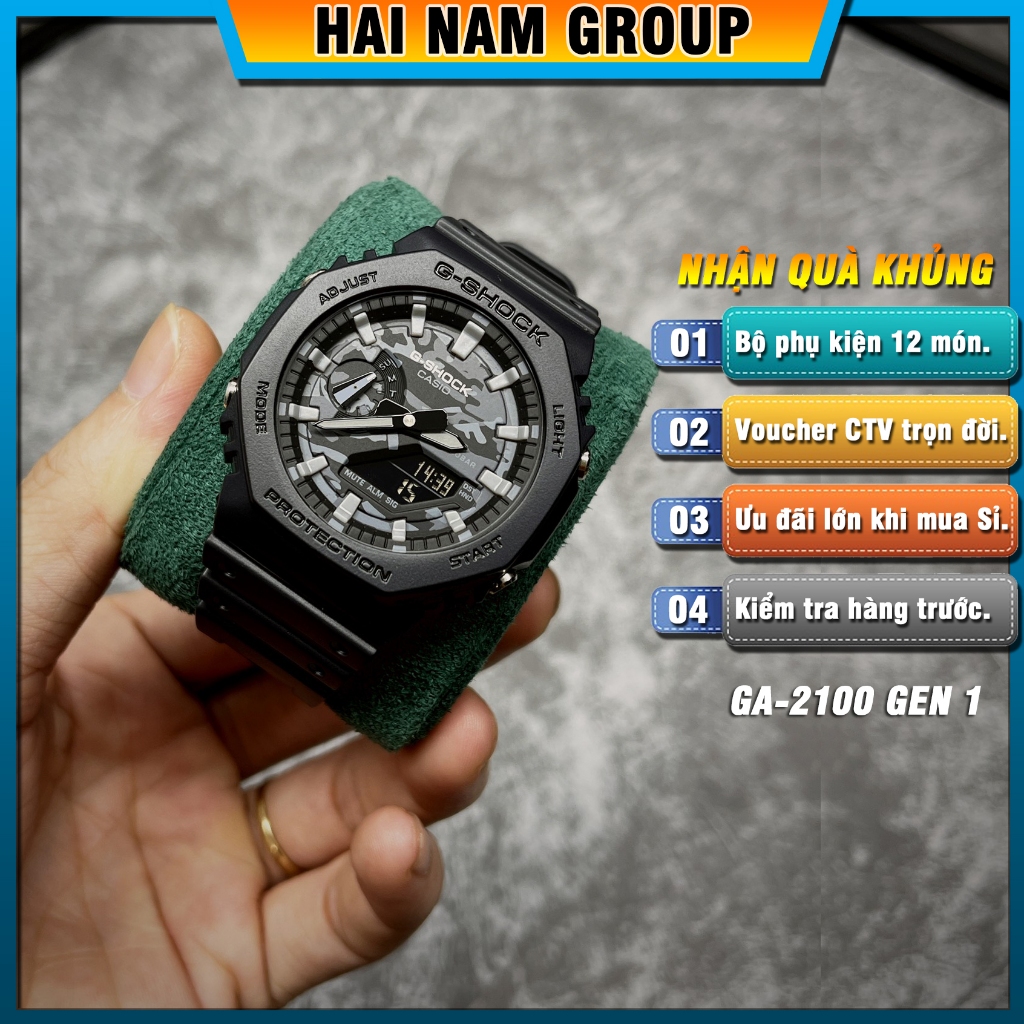 Đồng hồ thể thao nam G-Shock GA-2100CA-8A Full phụ kiện | Shopee Việt Nam
