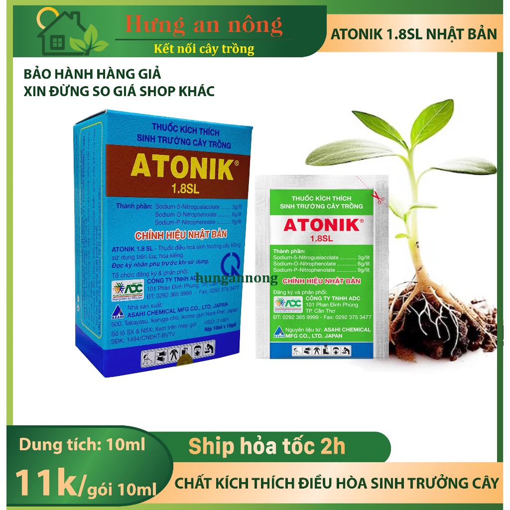 Gói 10ml - ATONIK 1.8SL Nhật Bản chất kích thích điều hòa sinh trưởng ...