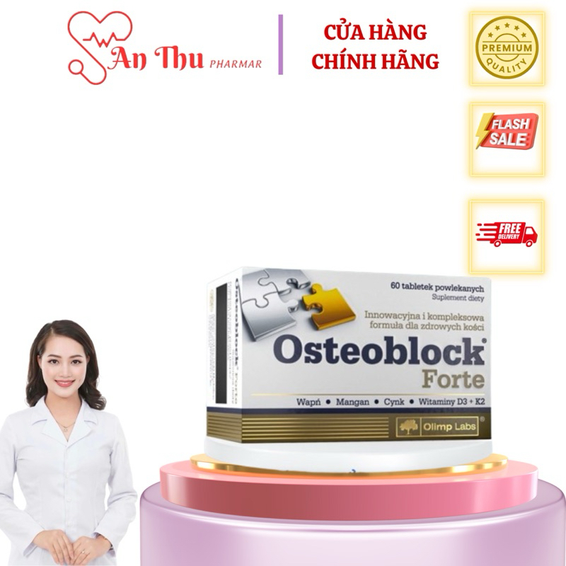 Canxi Chela hữu cơ OSTEOBLOCK Forte - OLIMP LABS xuất sứ Ba Lan hộp 60 ...