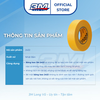 Băng keo giấy che sơn 3M 243J Masking Tape băng keo giấy che sơn cao cấp - 3M Long Vu | Shopee ...