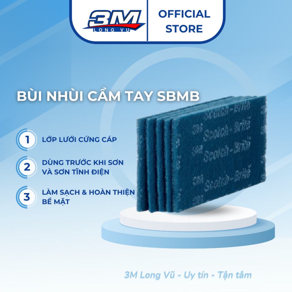 Miếng Bùi Nhùi Cầm Tay Scotch-Brite™ Mighty Blue - 3M Long Vu | Shopee ...