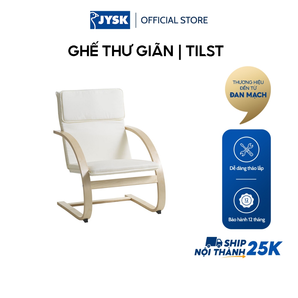 Ghế thư giãn | JYSK Tilst | veneer bạch dương/cotton | màu tự nhiên ...