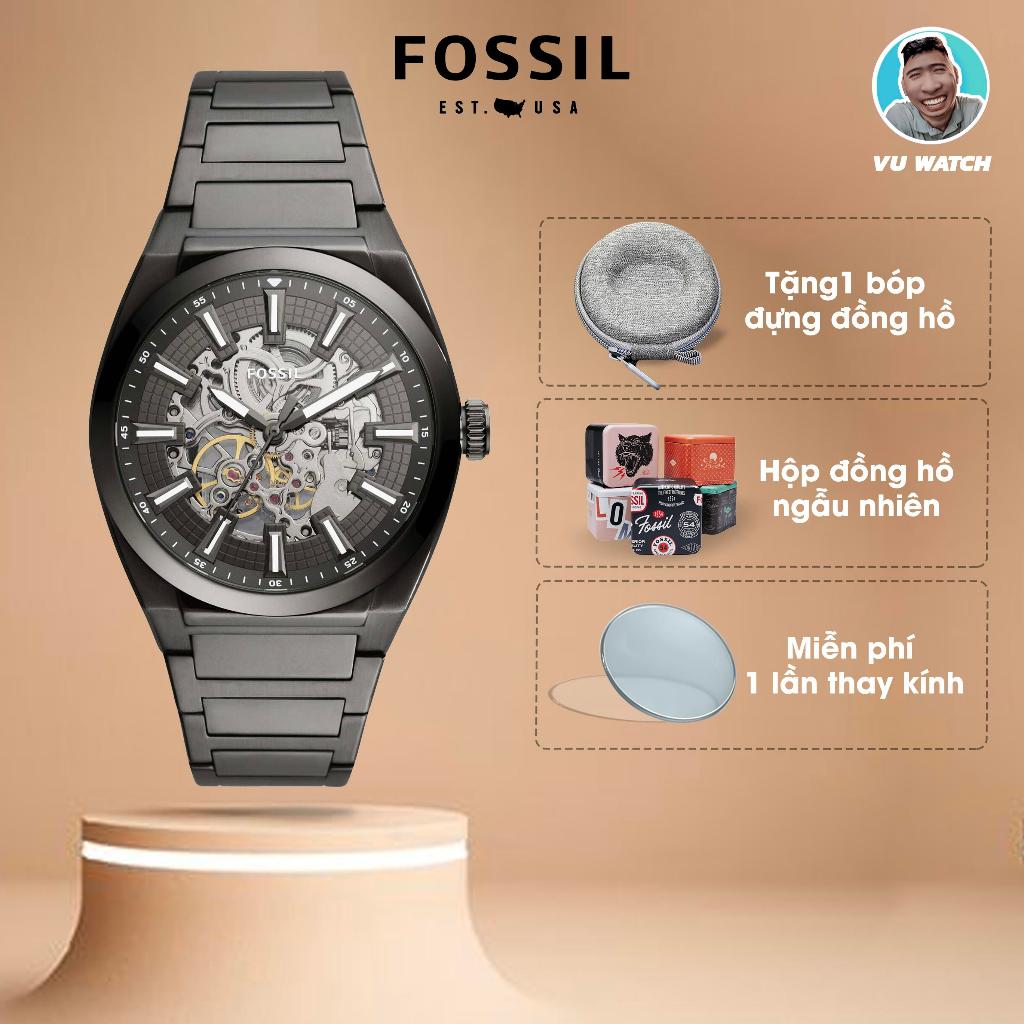 Đồng hồ nam Fossil ME-3206 & ME3220 Dây kim loại lộ cơ | Tặng 1 lần ...