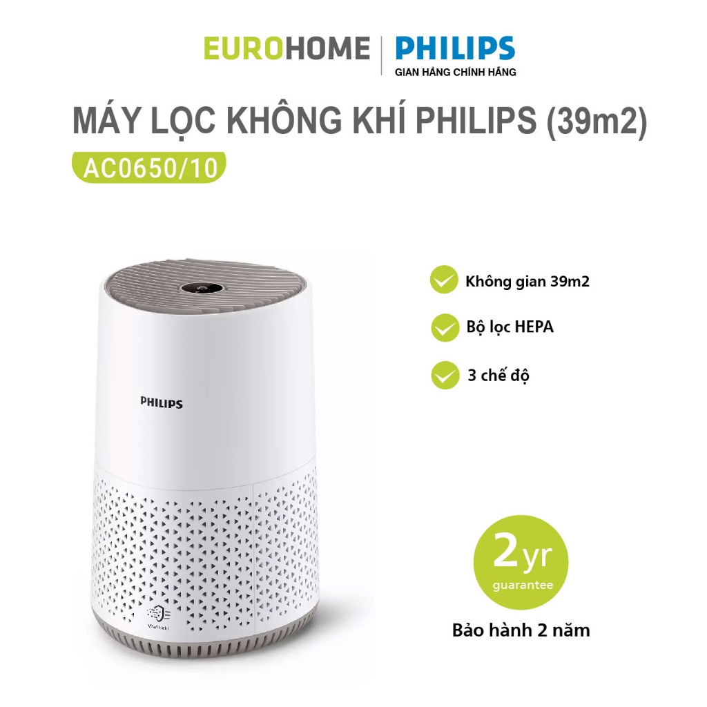 Máy lọc không khí Philips AC0650/10 (39m2), bảo hành 2 năm | Hàng chính ...