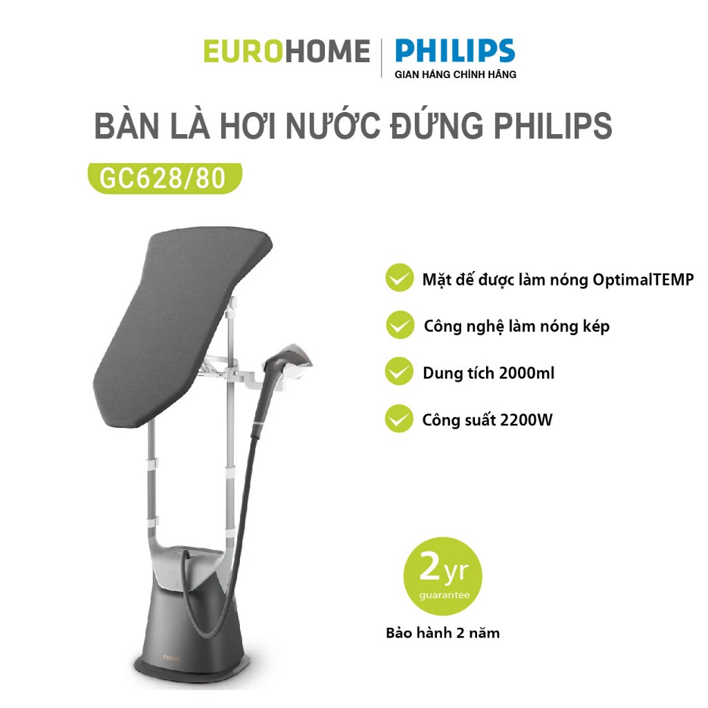 Bàn là hơi nước đứng Philips GC628/80 2200W, bảo hành 2 năm | Hàng ...