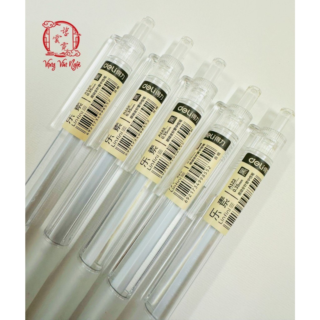 (DELI) Bút bi nước bút gel DELI A122 có đệm tay mực đen ngòi 0.35mm mực ...