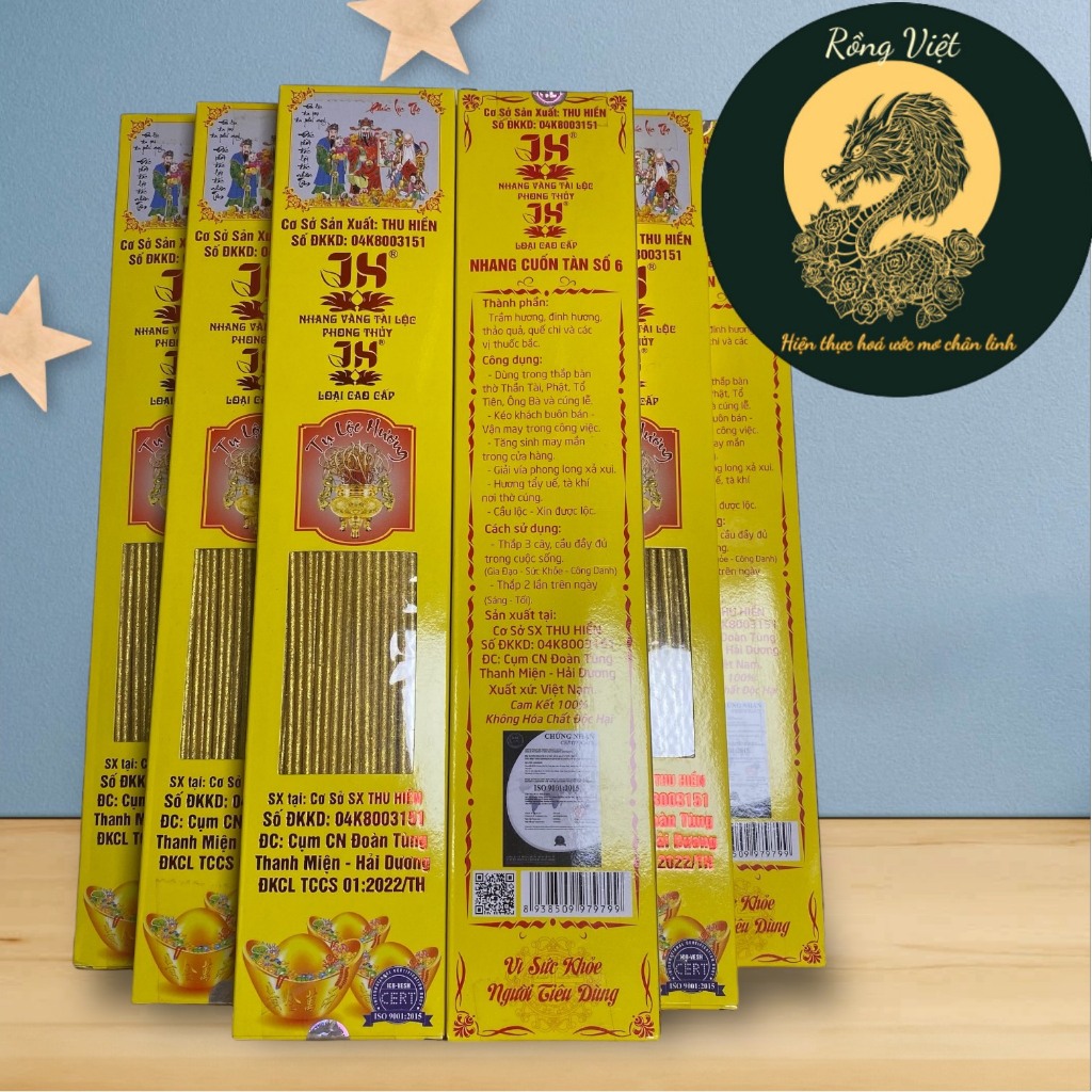 Nhang vàng tài lộc RỒNG VIỆT, nhang cuộn tàn Thu Hiền, nhang thơm phong ...
