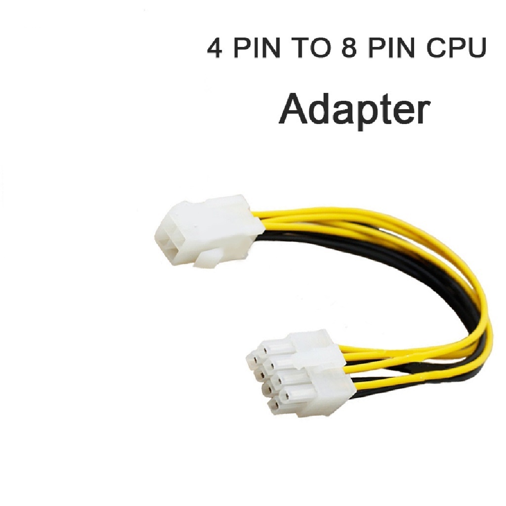 Dây cáp chuyển nguồn Molex 4 pin sang 8 pin CPU - jack chuyển 4 pin to ...