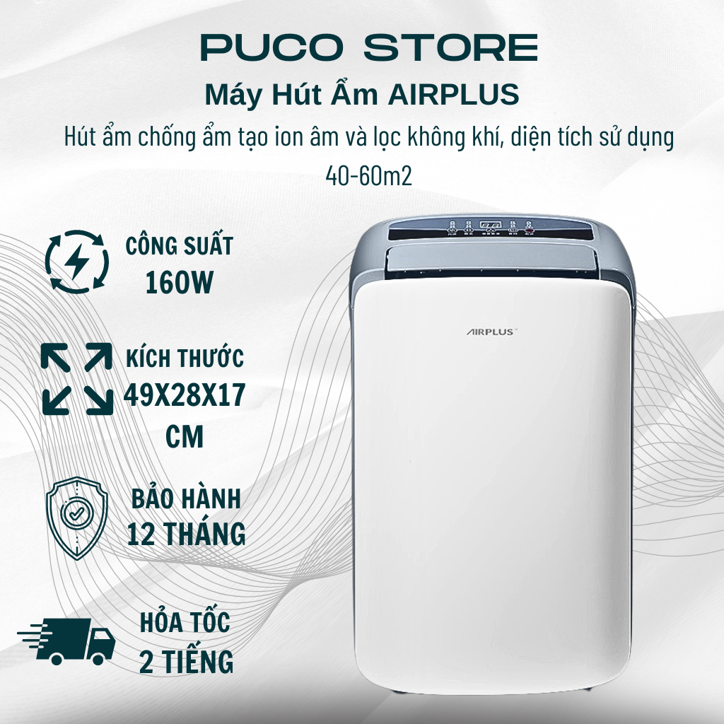 Máy Hút Ẩm Tích Hợp Lọc Không Khí - Chống Nồm Tự Động AIRPLUS Cao Cấp ...