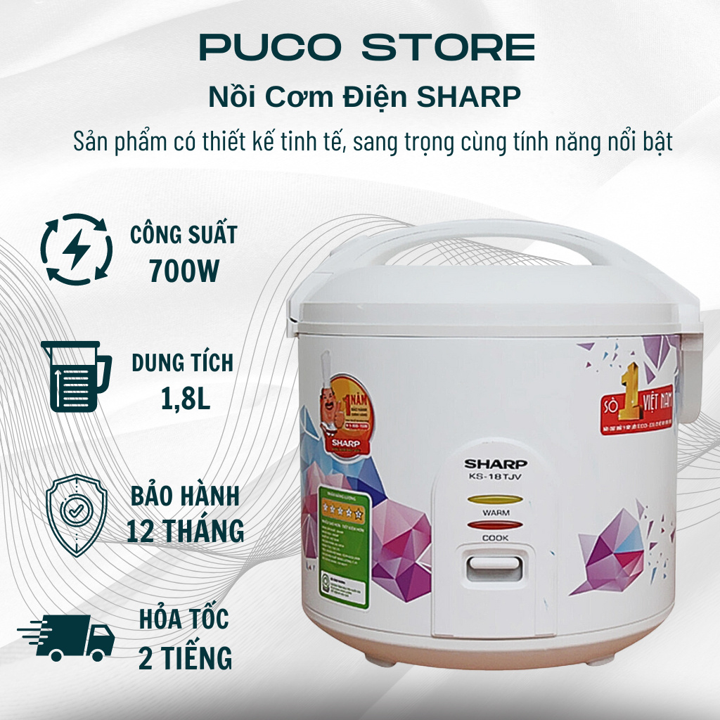 Nồi Cơm Điện 1.8L SHRAP Thái Lan Có Xửng Hấp Lòng Nồi Chống Dính - Bảo ...