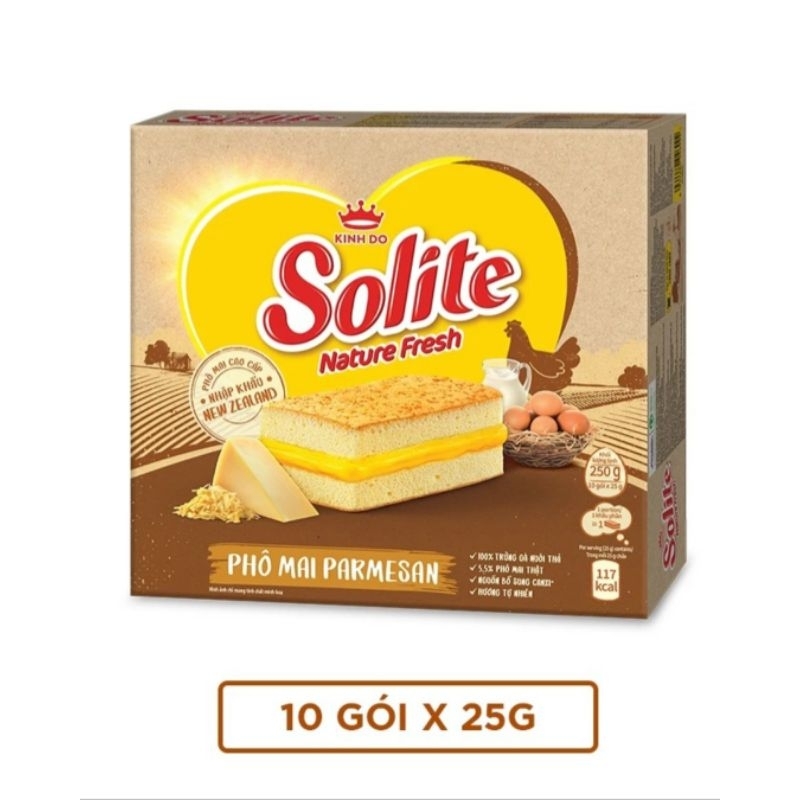 Bánh Bông lan tầng kem phô mai Solite Nature Fresh hộp 250gam | Shopee ...