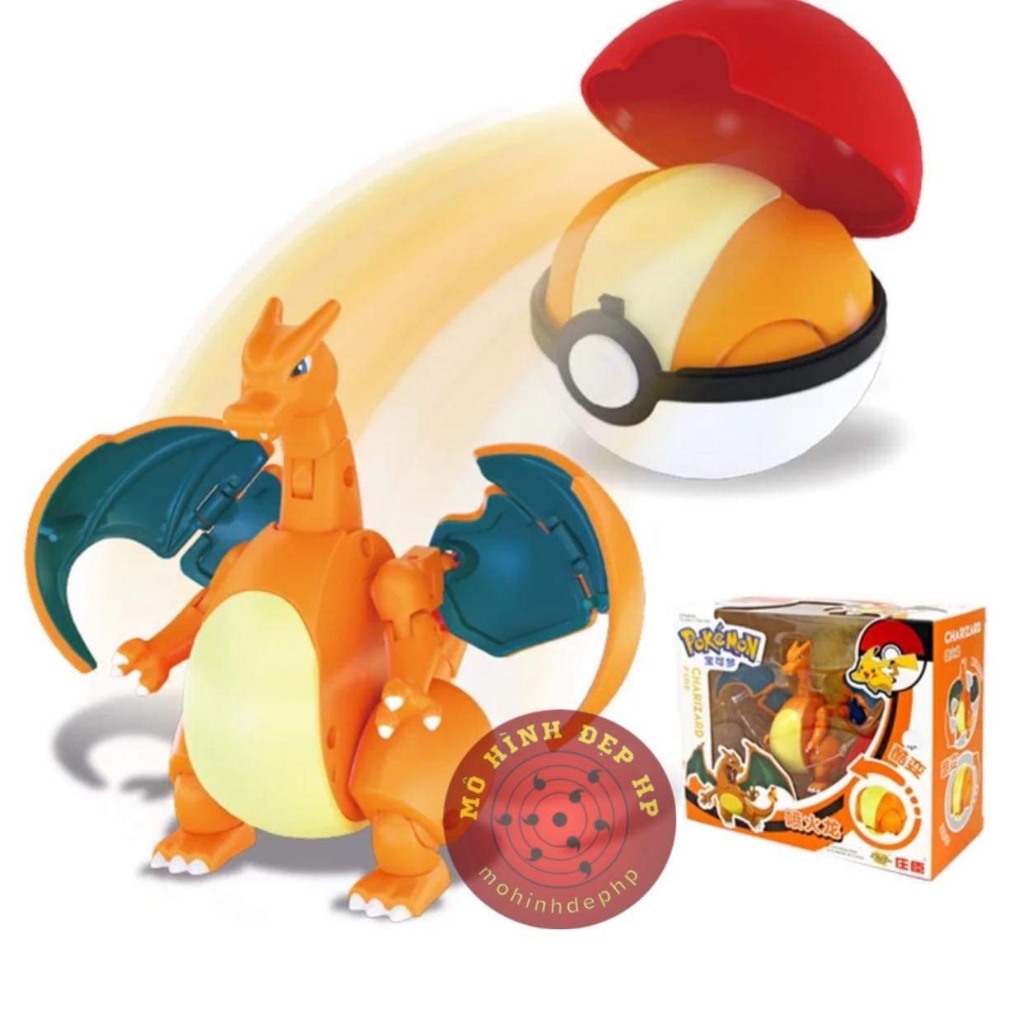 Đồ chơi mô hình quả cầu bóng POKEMON Charmander Charmeleon Charizard ...