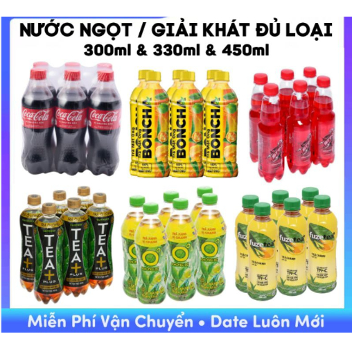 [Hỏa Tốc] Lốc 6 Chai Nước Giải Khát, Nước Ngọt Olong, C2 Đủ Vị, Trà Xanh Không Độ,Boncha, Trà ...