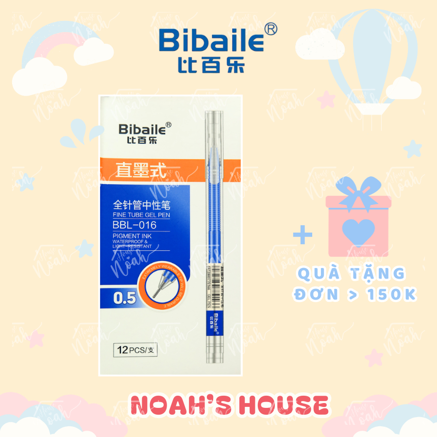 [NOAH'S HOUSE] Hộp Bút Viết Mực Gel BIBAILE BBL - 016 Ngòi 0.5mm Mực ...