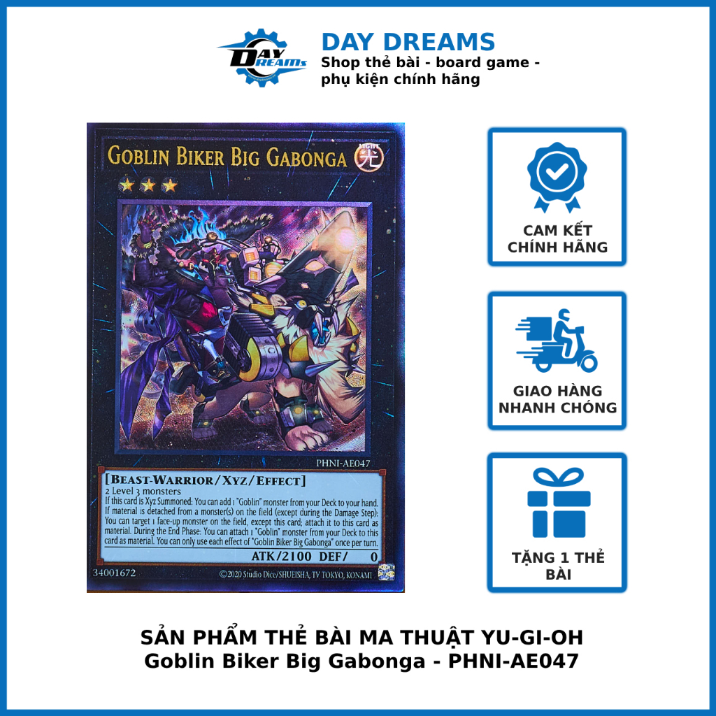 Thẻ bài Yugioh! Goblin Biker Big Gabonga - PHNI-AE047 - Ultimate Rare ...