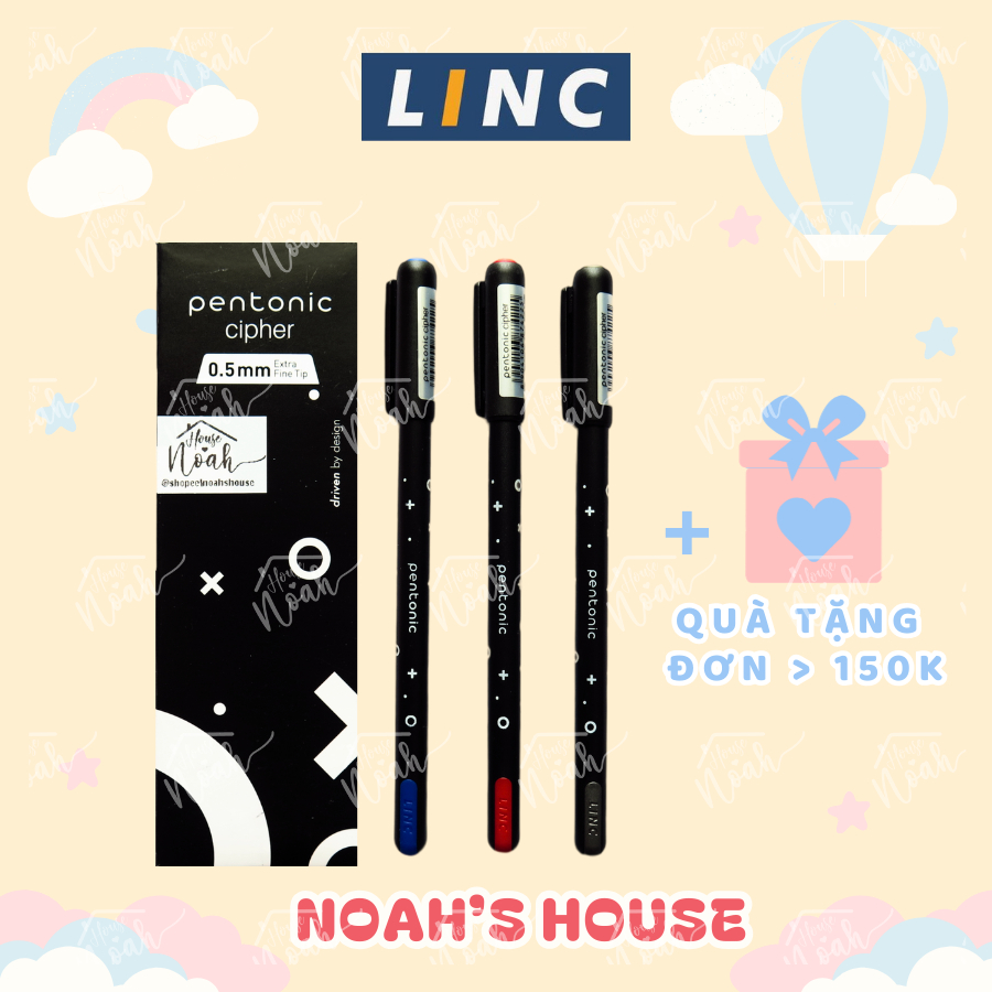 [NOAH'S HOUSE] Hộp Bút Viết Bi LINC PENTONIC CIPHER Ball Point Ngòi 0 ...