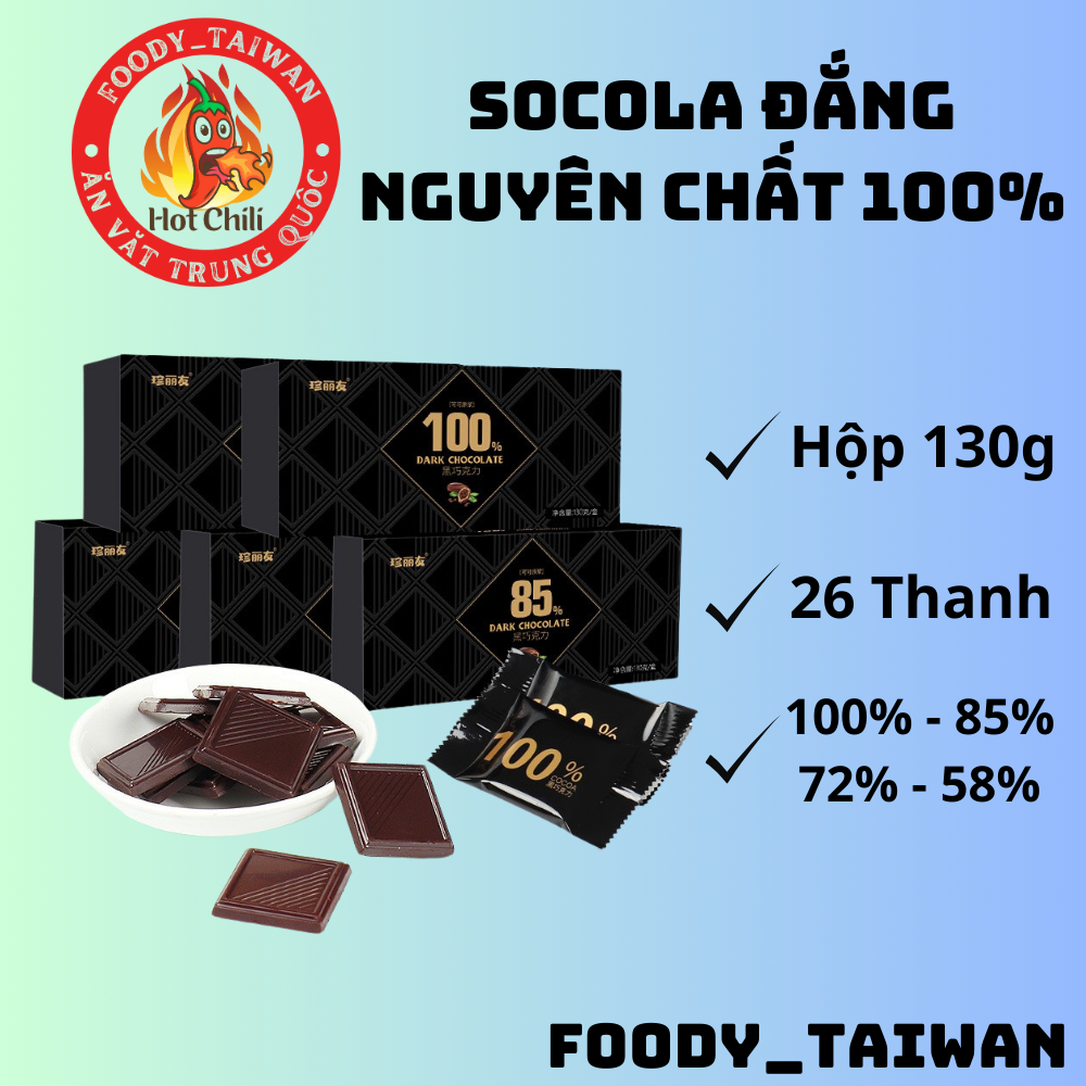 Socola Không Đường Nguyên Chất 100% 85% 72% 58% - Socola Đắng Giảm Cân ...