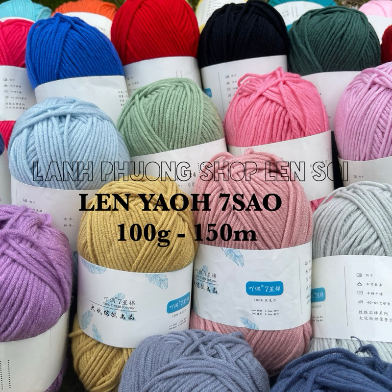 Len Yaoh 7Sao Cuộn 100g Sợi To | Shopee Việt Nam