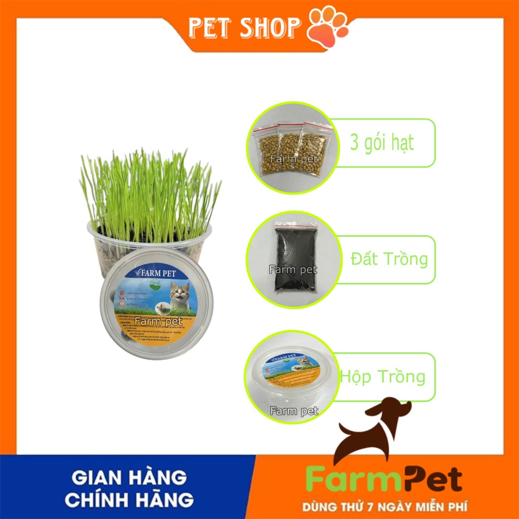 Gía sỉ- Bộ Kit Tự Trồng Cỏ Lúa Mạch Tươi TFOR FARM PET Cho Mèo Giúp ...
