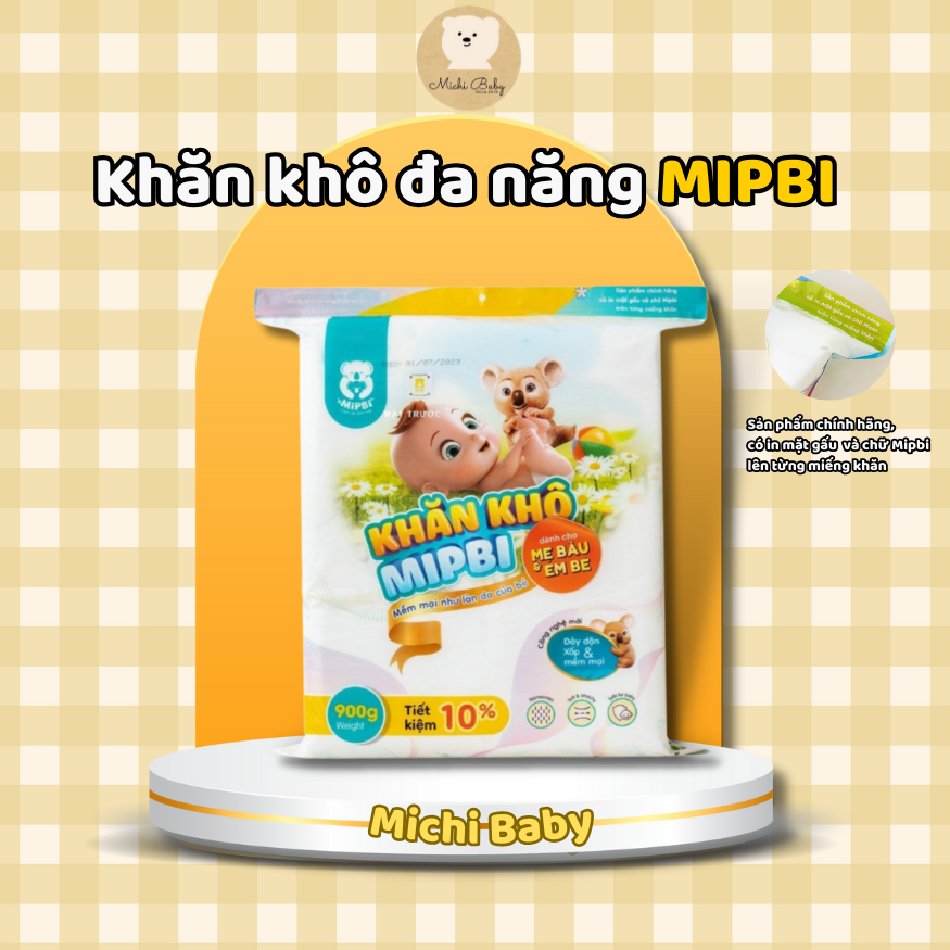 Michibaby- Khăn Vải Khô Đa Năng Cao Cấp Cho Mẹ Và Bé Mipbi Bịch 600 ...
