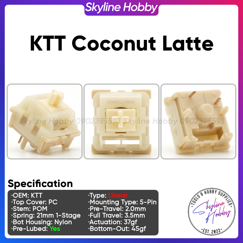 Switch bàn phím cơ KTT - Iwacha, Jacaranda V2, Blueberry, Coconut Latte Switch | Shopee Việt Nam