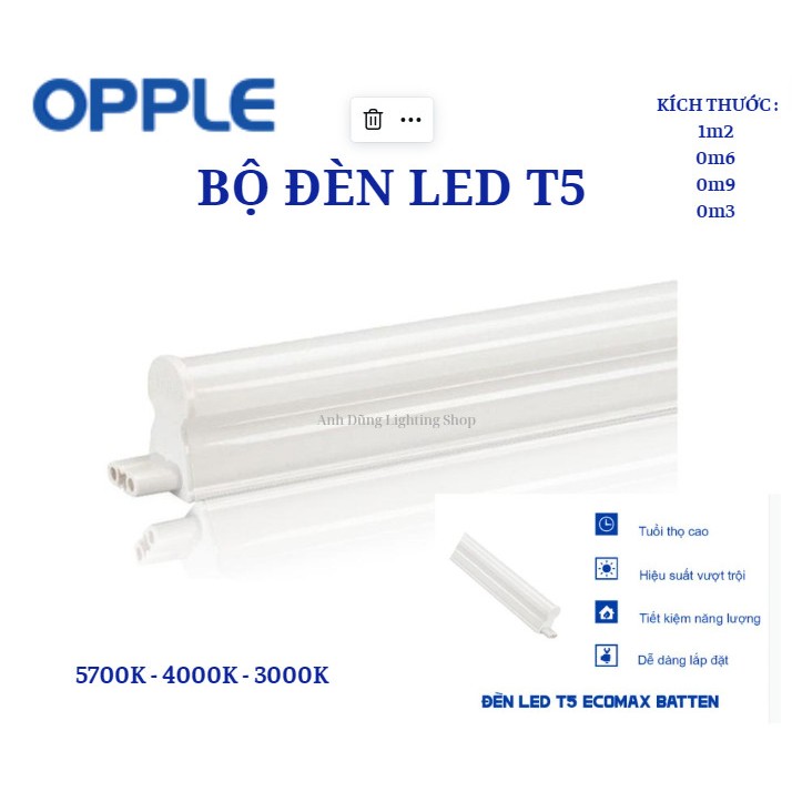 Bộ Máng Đèn LED T5 OPPLE Ecomax - Công Suất, Kích Thước Đa Dạng, Chất ...