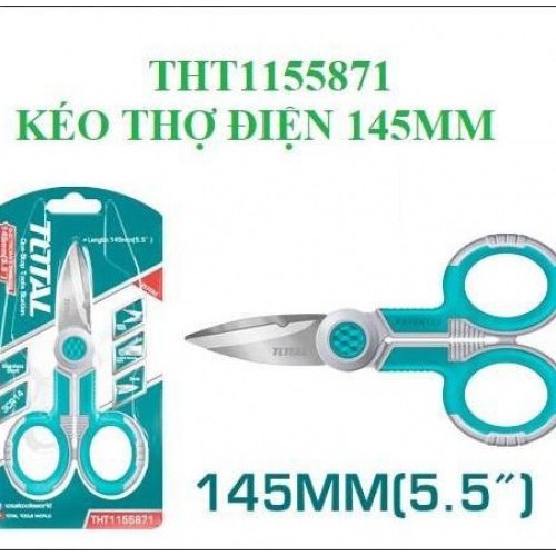 Kéo thợ điện 145mm Total THT1155871-kéo cắt đa năng kích thước 145mm (5 ...