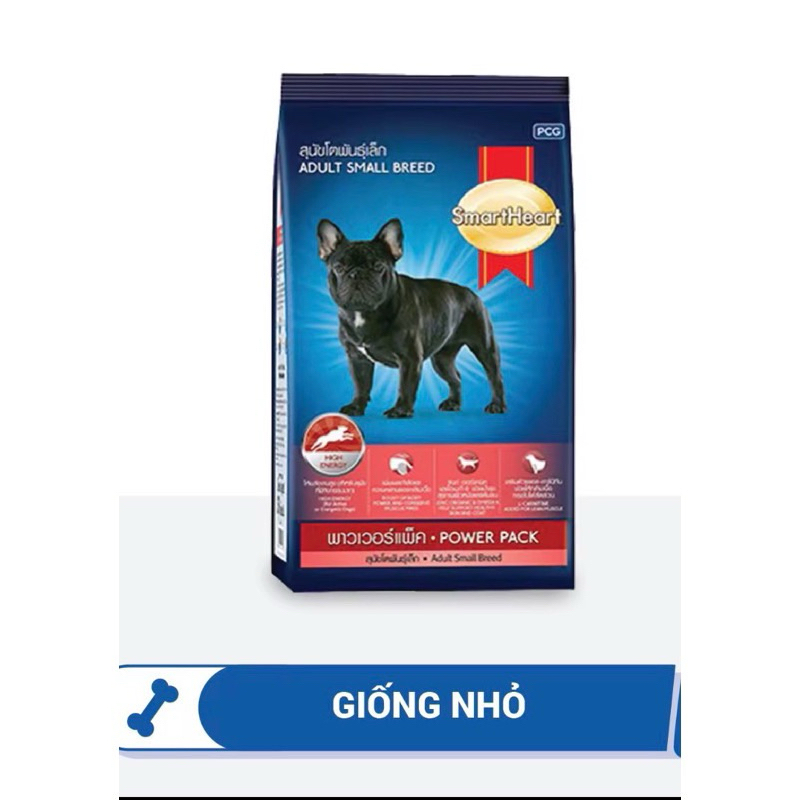 Thức ăn dành cho chó bull pháp smartheart gói 3kg - hạt dành cho chó ...
