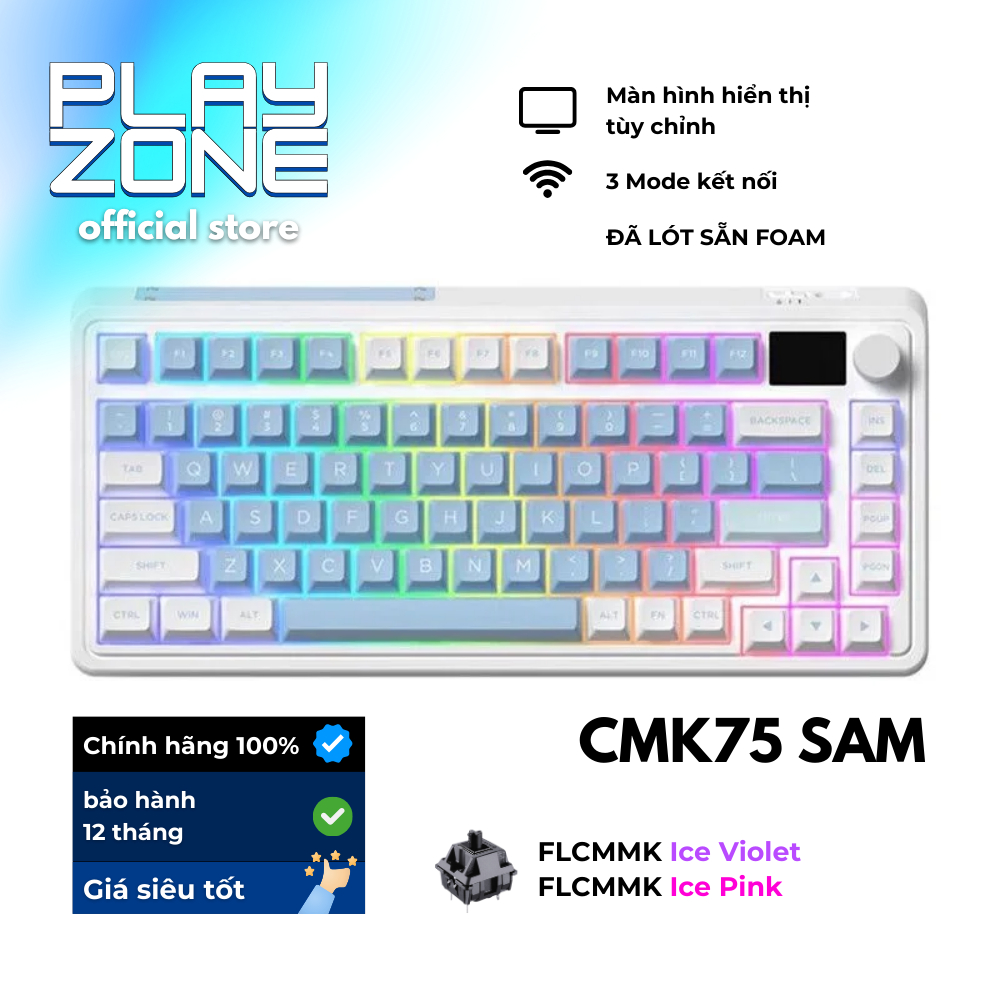 [Chính hãng - bảo hành 12th] Bàn phím cơ FL-Esports CMK75 SAM có màn ...