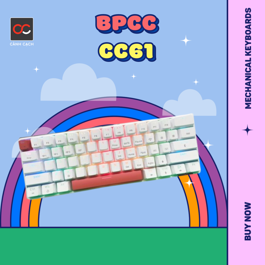 Bàn phím cơ RGB HOTSWAP 5 PIN RED SWITCH CC61 | Shopee Việt Nam