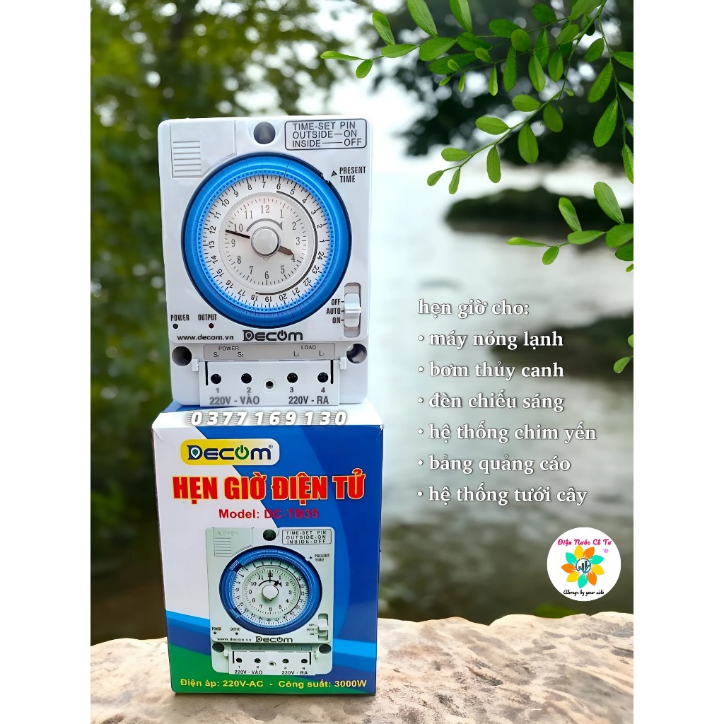 Timer hẹn giờ điện tử tắt bật tự động chính hãng DECOM 17 lần on/off ...