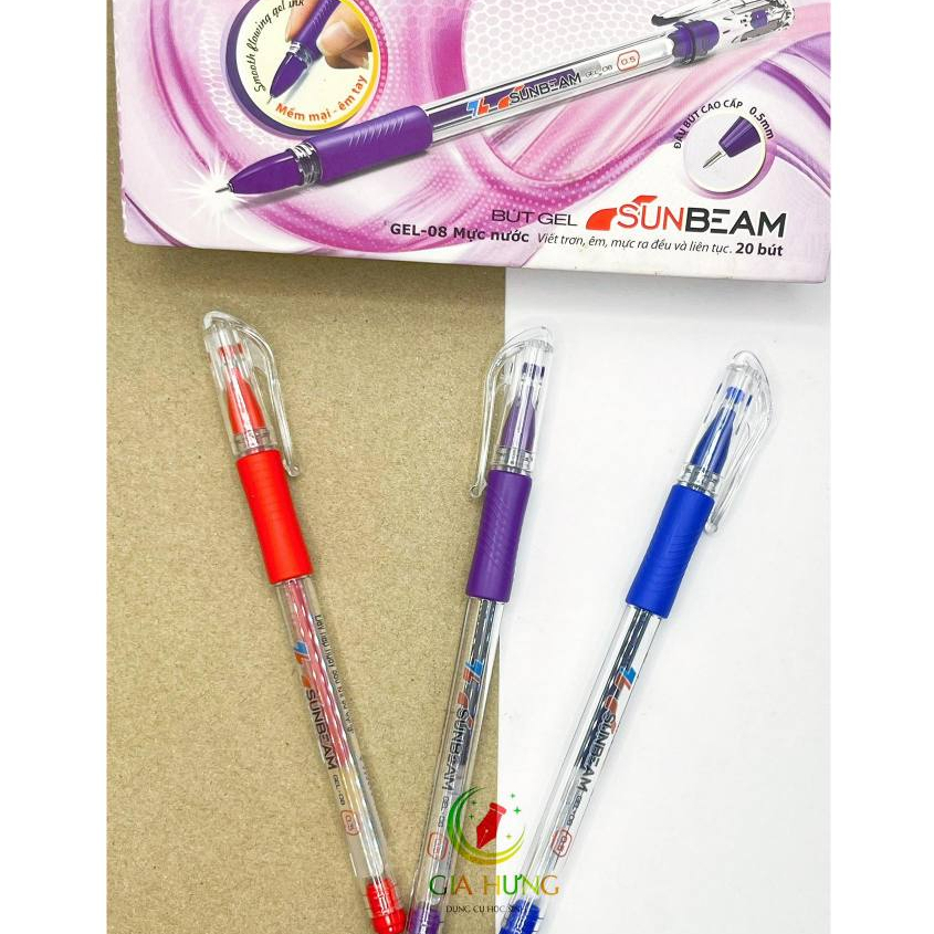 Hộp 20 Cây Bút Gel THIÊN LONG SUNBEAM GEL-08 0.5mm Chất Lượng Tốt/Hàng ...