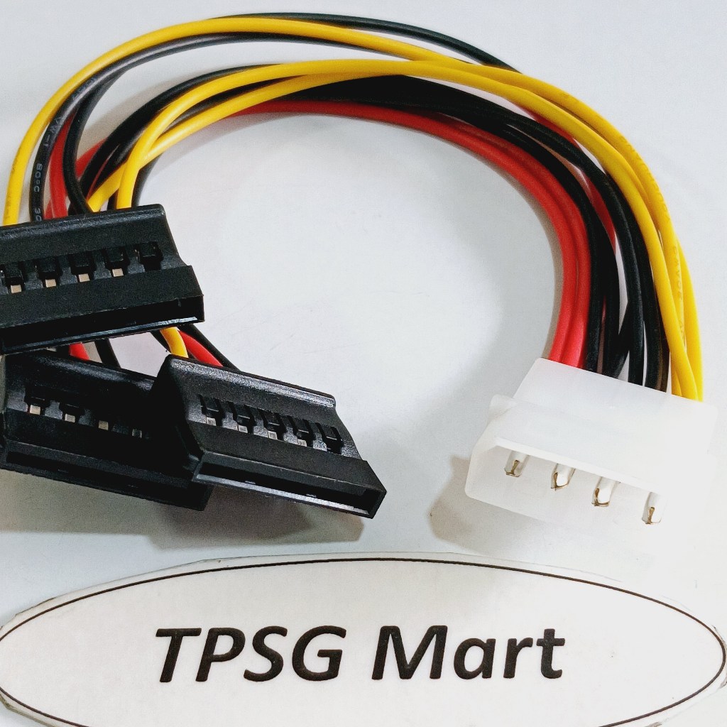 Cáp chuyển ATA ra SATA (3 đầu SATA) - Dài 15Cm (ATA Molex IDE 4 Pin ...