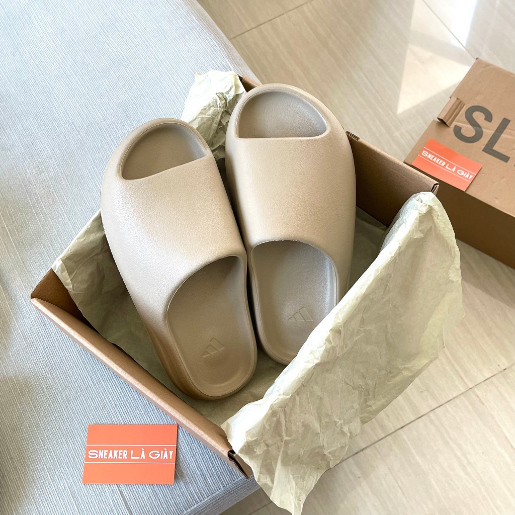 Dép bánh mì Yz Slide Pure vân nhám - Fullbox High Quality | Shopee Việt Nam