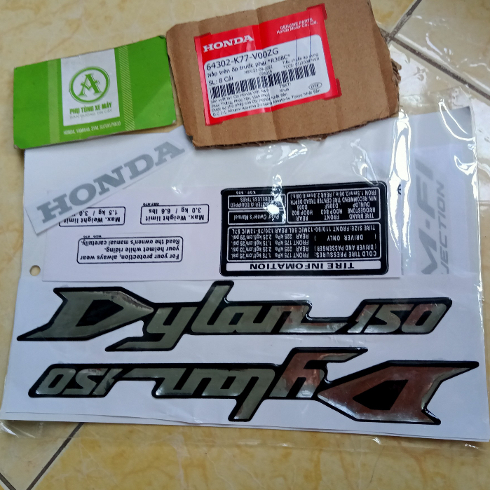 Bộ tem decal chữ nổi Dylan 150 ( hình do shop chụp ) | Shopee Việt Nam