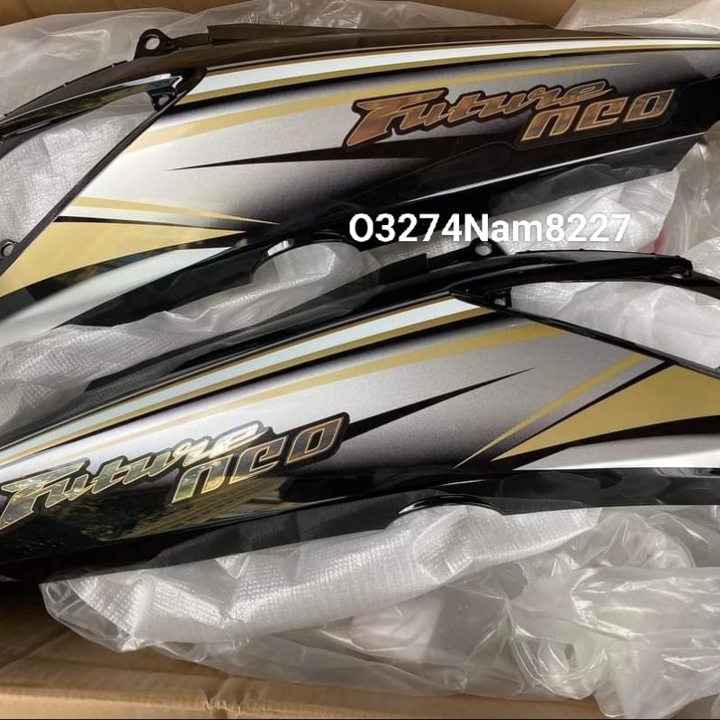 Bộ nhựa dàn áo xe FUTURE NEO 125 đen tem bạc zin chính hãng | Shopee Việt Nam
