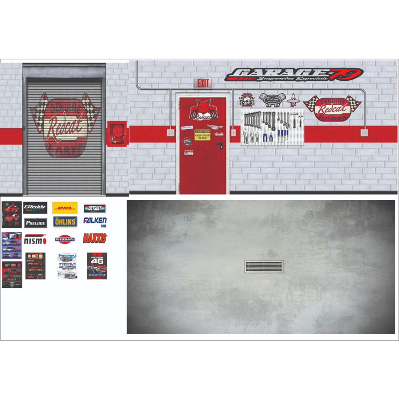 Decal diorama garage xe tỉ lệ 1:64 | Shopee Việt Nam