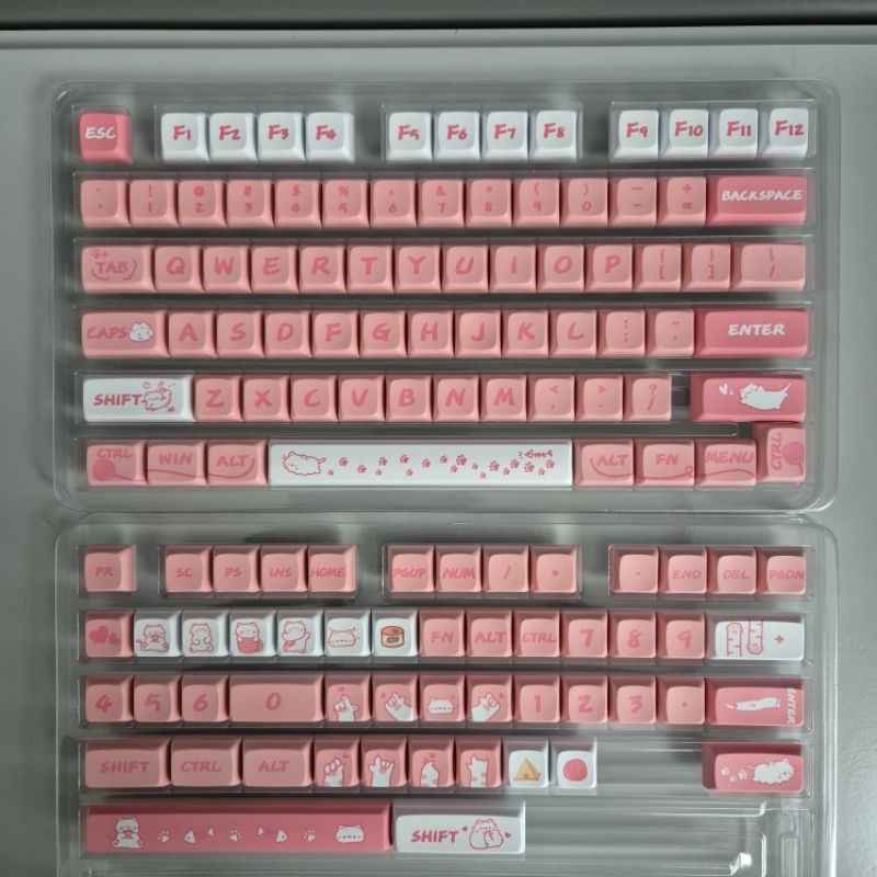 Keycap XDA Pink Cat XDA Profile chất liệu PBT dyesub dùng trên nhiều ...