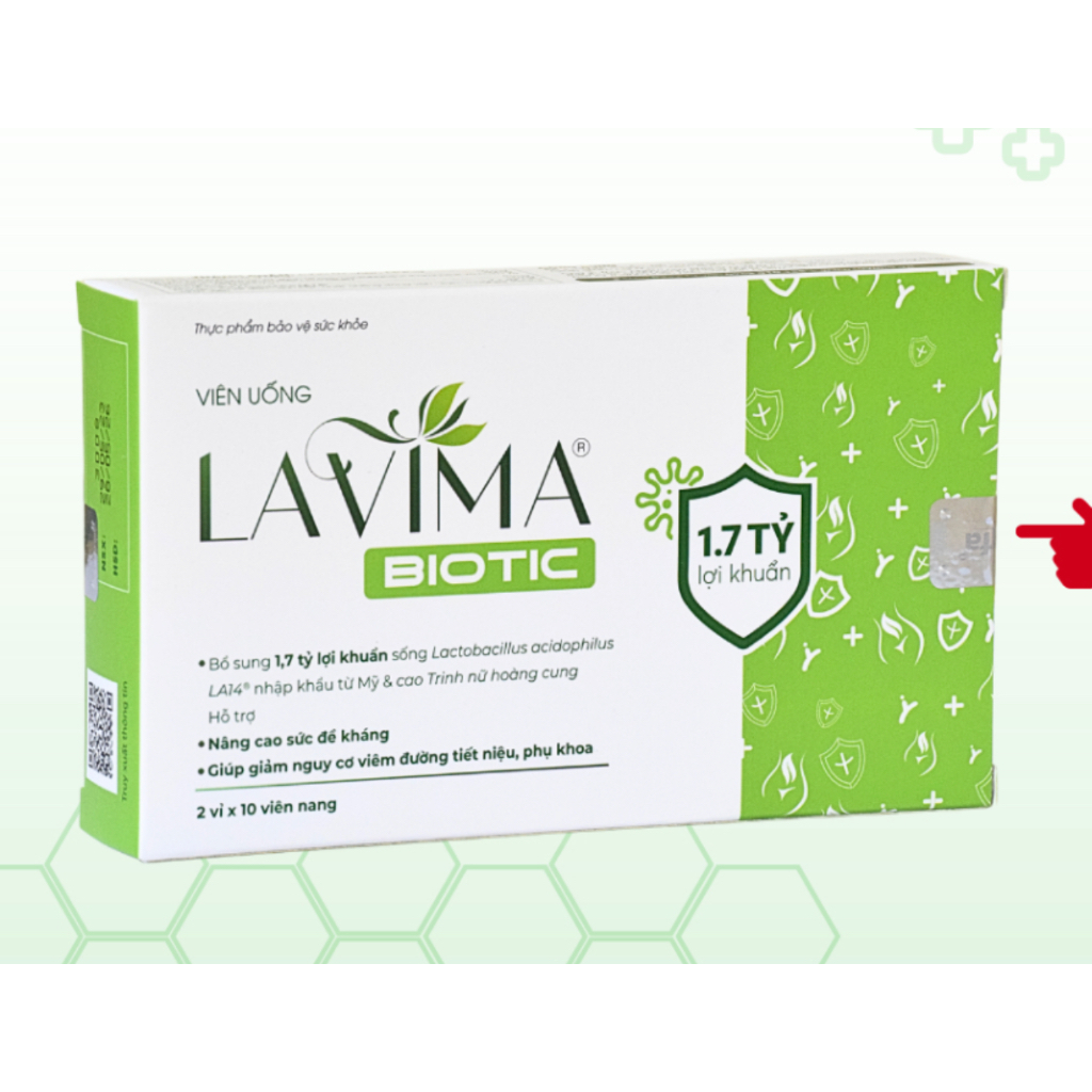 Lavima Viên uống LAVIMA BIOTIC Men Vi Sinh Vùng Kín, Giảm Khí Hư, ngứa, Ngăn Ngừa Tái Phát 20v ...